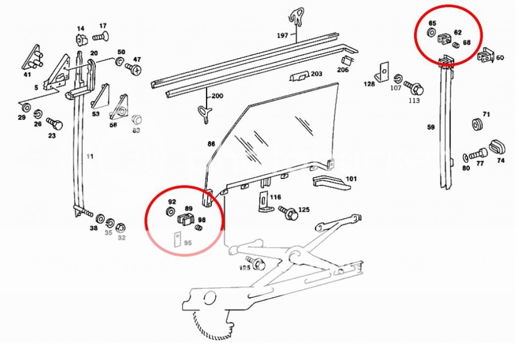 Need slider block for door window | Mercedes-Benz Forum